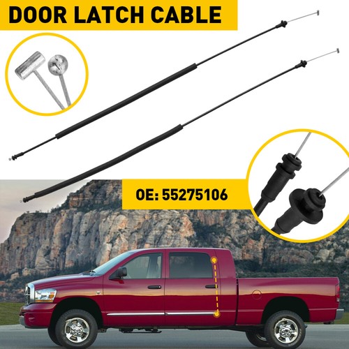 Door Latch Cables Rear Driver or Passenger Side for Ram Truck 55275106 ...