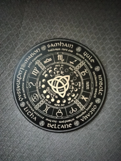 WICCAN CALENDAR ALTAR tile, triquetra, Samhain | eBay