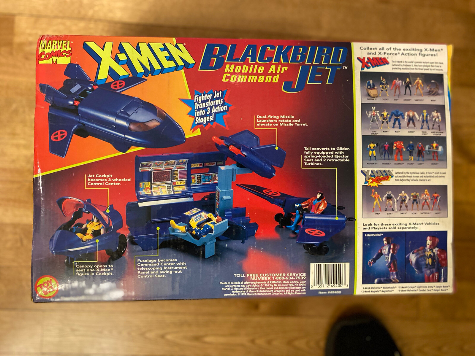 vtg MARVEL toy-biz X-MEN mib BLACKBIRD JEt Action Figure MIB | eBay
