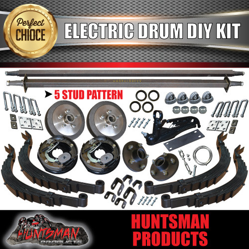 DIY 2000kg Tandem Trailer kit. Electric Brakes Slippers 40mm axles 77 ...