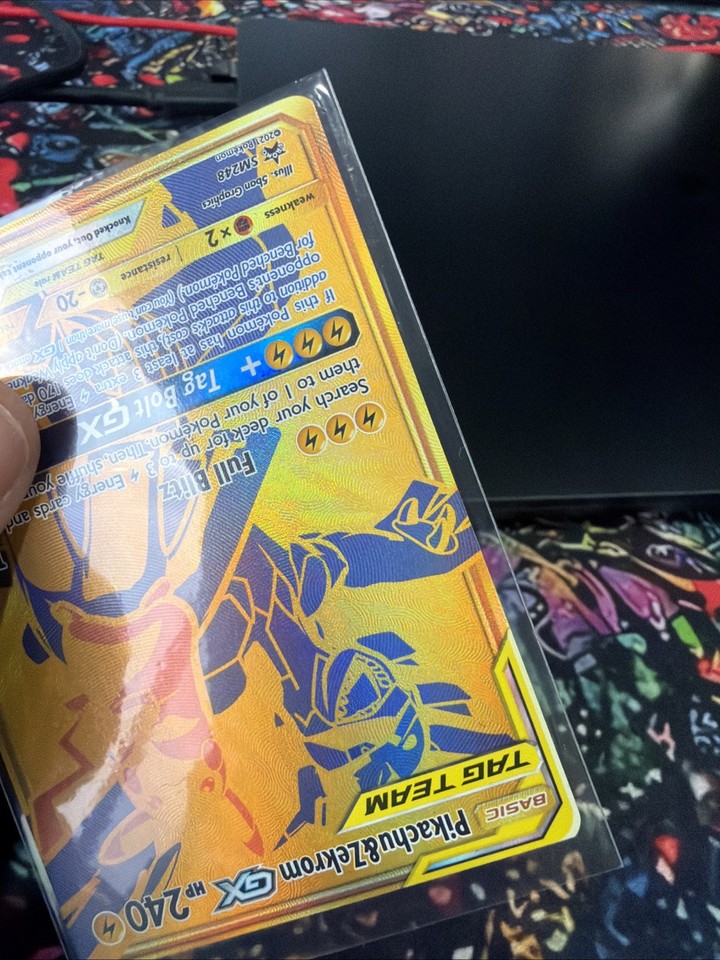 Pokemon TCG-Pikachu & Zekrom GX SM248 Tag Team Black Star Promo AS ...