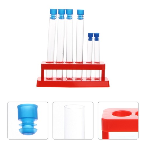 Test Tube Rack Dropper Set Child Plastic Lab Tubes with Lids Mini | eBay