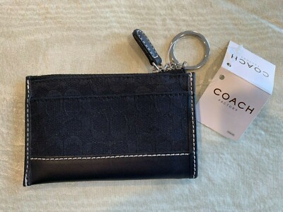 Coach Credit Card Wallet FS6017 SVBK New With Tag Black | eBay