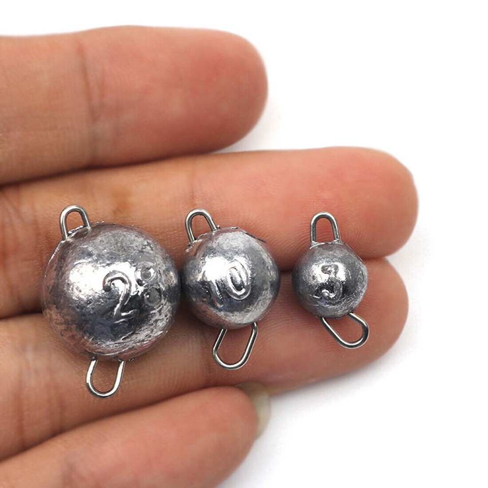 10Pcs 2g Cheburashka Ball Sinkers Jig Head Weights Sinkers For Lua ...