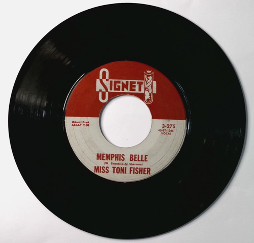 Miss Toni Fisher Memphis Belle/The Big Hurt 45 RPM Vinyl Record Signet ...