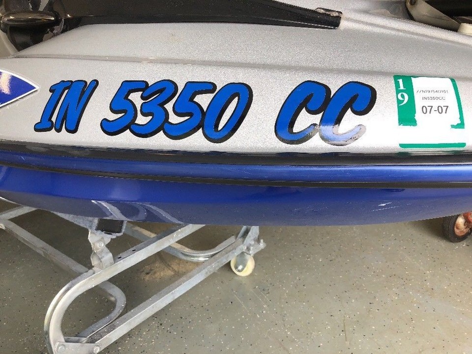 Custom Boat Registration Numbers PAIR Lettering Decals Vinyl Vessel jet ...