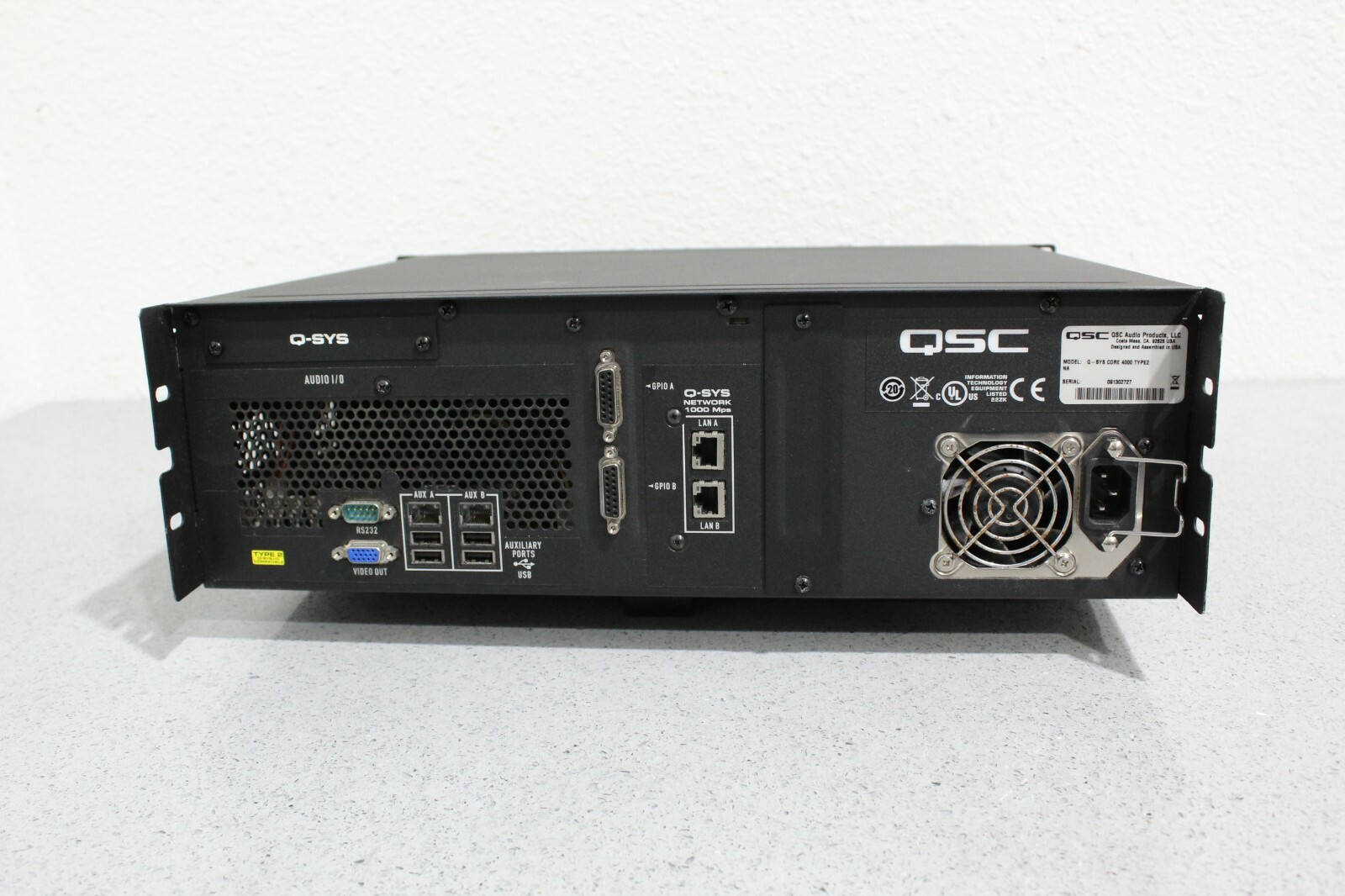 QSC Q-sys Core 4000 Digital Audio Processor Fully Tested for sale ...