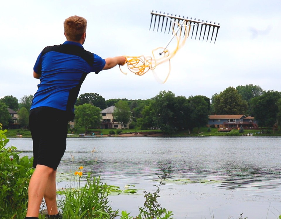 Extra Large Lake Rake - Pond & Lake Weed Removal Tool - Long Handle ...