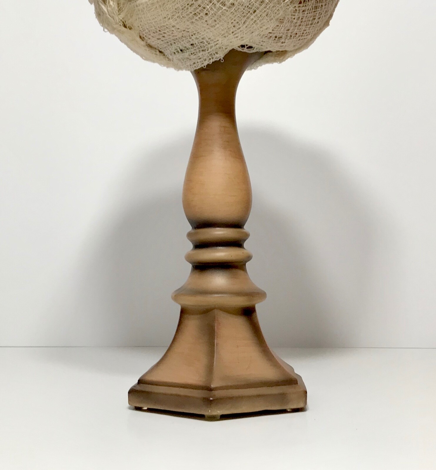 MUMMY HEAD PUMPKIN TALL CANDLESTICK HALLOWEEN PARTY DECORATION ...