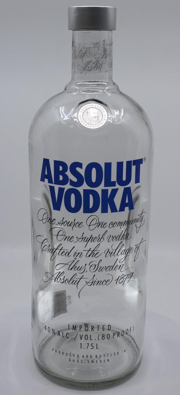 ABSOLUT VODKA Empty Bottle For Display or Bar Decoration 1.75L | eBay