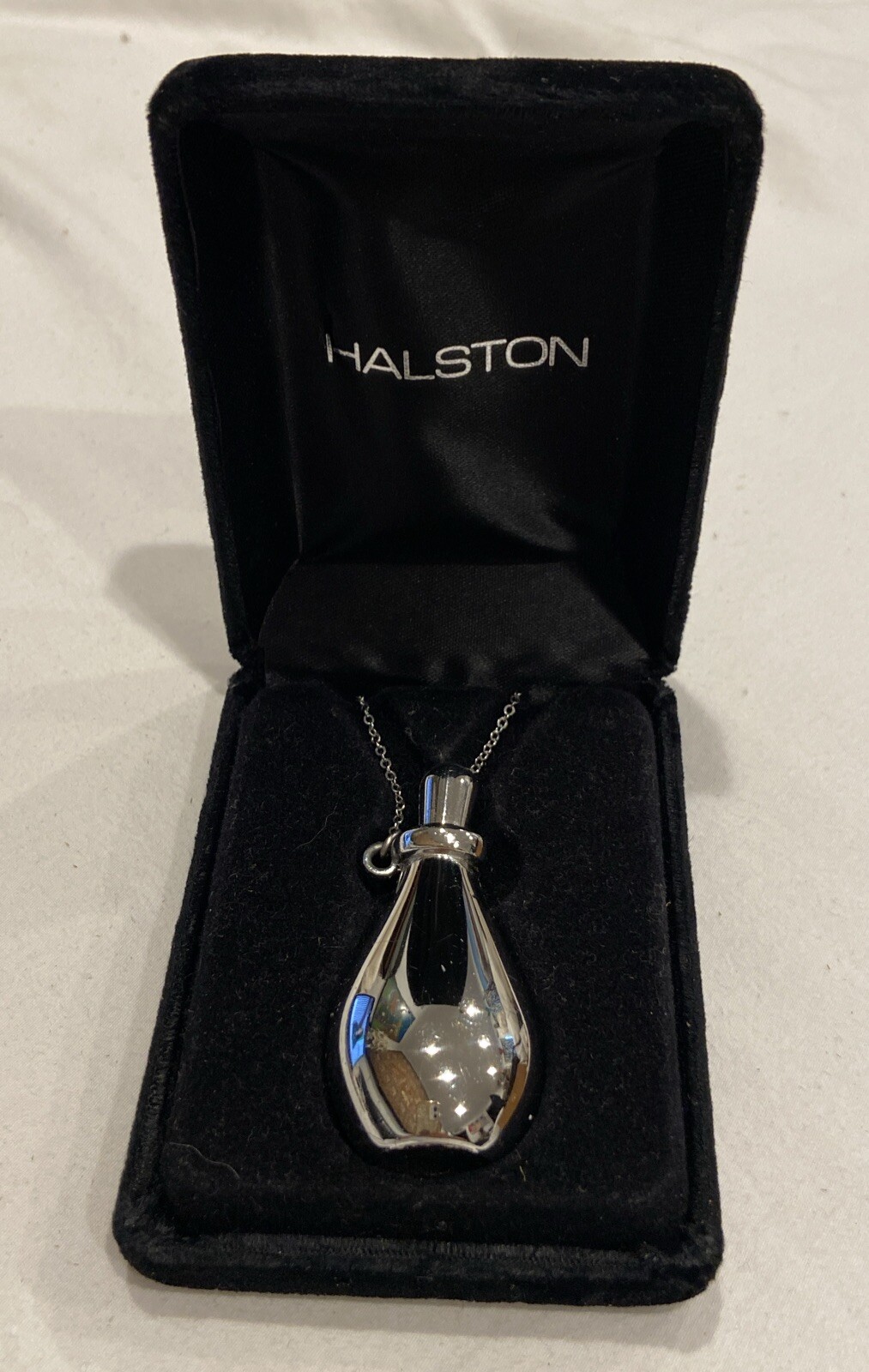 Vintage 1970's HALSTON Elsa Peretti Silver Perfume Bo… - Gem