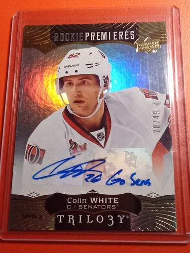 Colin White 2017-18 Trilogy Rookie Premieres Auto/Autograph #20/49 Rare ...