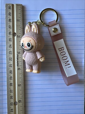 Labubu Tan Rubber & Metal Keychain New! Fast Shipping! | eBay