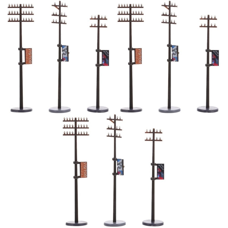 3 PCS Micro Landscape Telegraph Poles Models Railway Signal Light | eBay UK