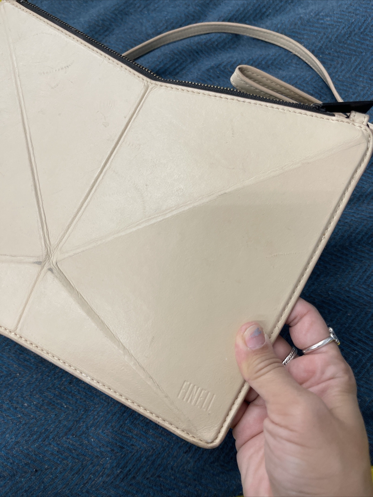 FINELL Co. Smooth Leather Crossbody Carryall Geometric Bag D5 | eBay