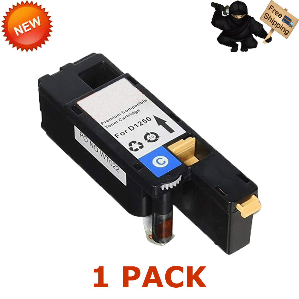 1 PK Cyan Toner Cartridge for Dell 1250 1250c 1350cnw 1355cn 1355cnw ...