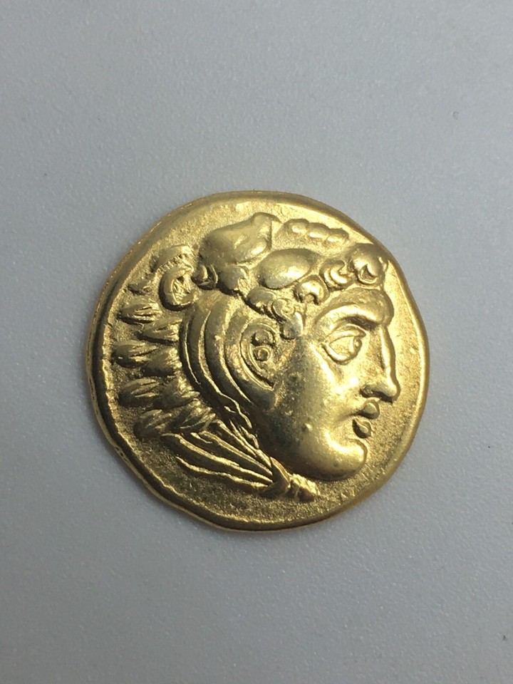 24K Gold Plate coin Alexander The Great Drachm Repro coins Zeus ...