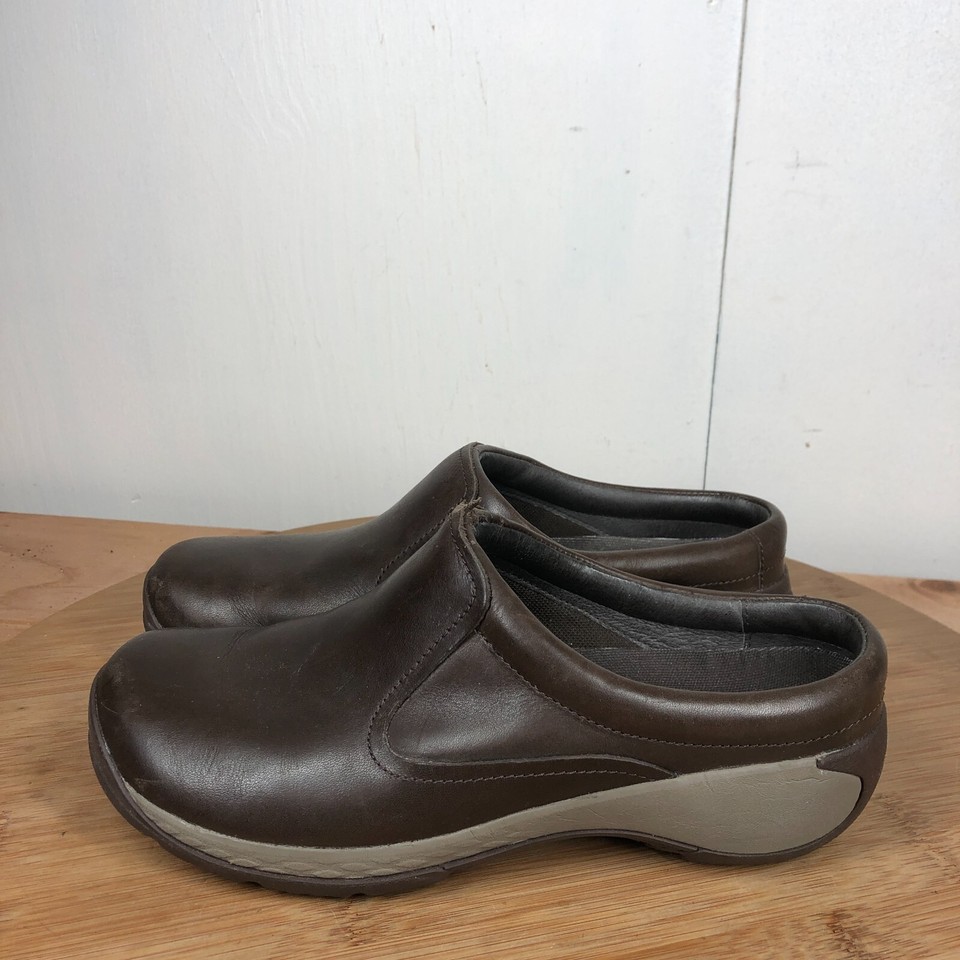Merrell Shoes Womens 7.5 Encore Q2 Mules Clogs Brown Leather Work ...