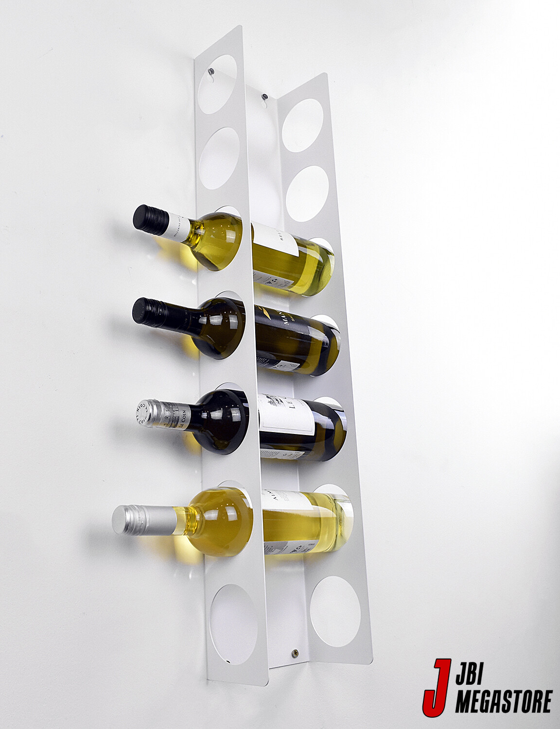 Wall Cabinet Mounted Steel Narrow Wine Rack 7 Bottle Holder Storage ...