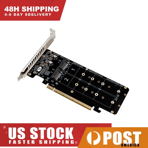For NVME M.2 MKey SSD 2U PCI-E Expansion Card 4-Bay RAID PCI PCIE to To ...