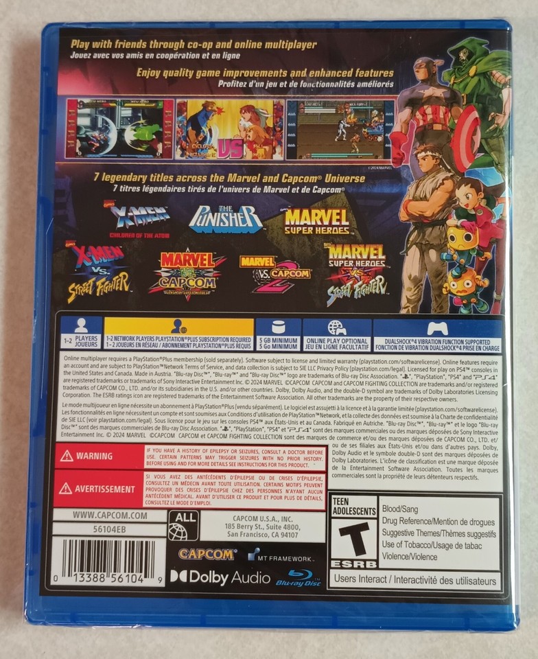 Marvel vs. Capcom Fighting Collection Arcade Classics PlayStation 4 PS4 Sealed | eBay