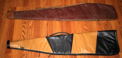 Set of 2 Vintage Leather Soft Rifle Cases - Redhead & Boyt - Excellent ...
