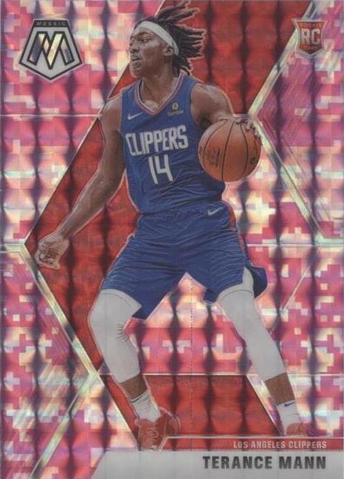 2019-20 Panini Mosaic - Rookies Terance Mann #246 Pink Camo Prizm (RC ...