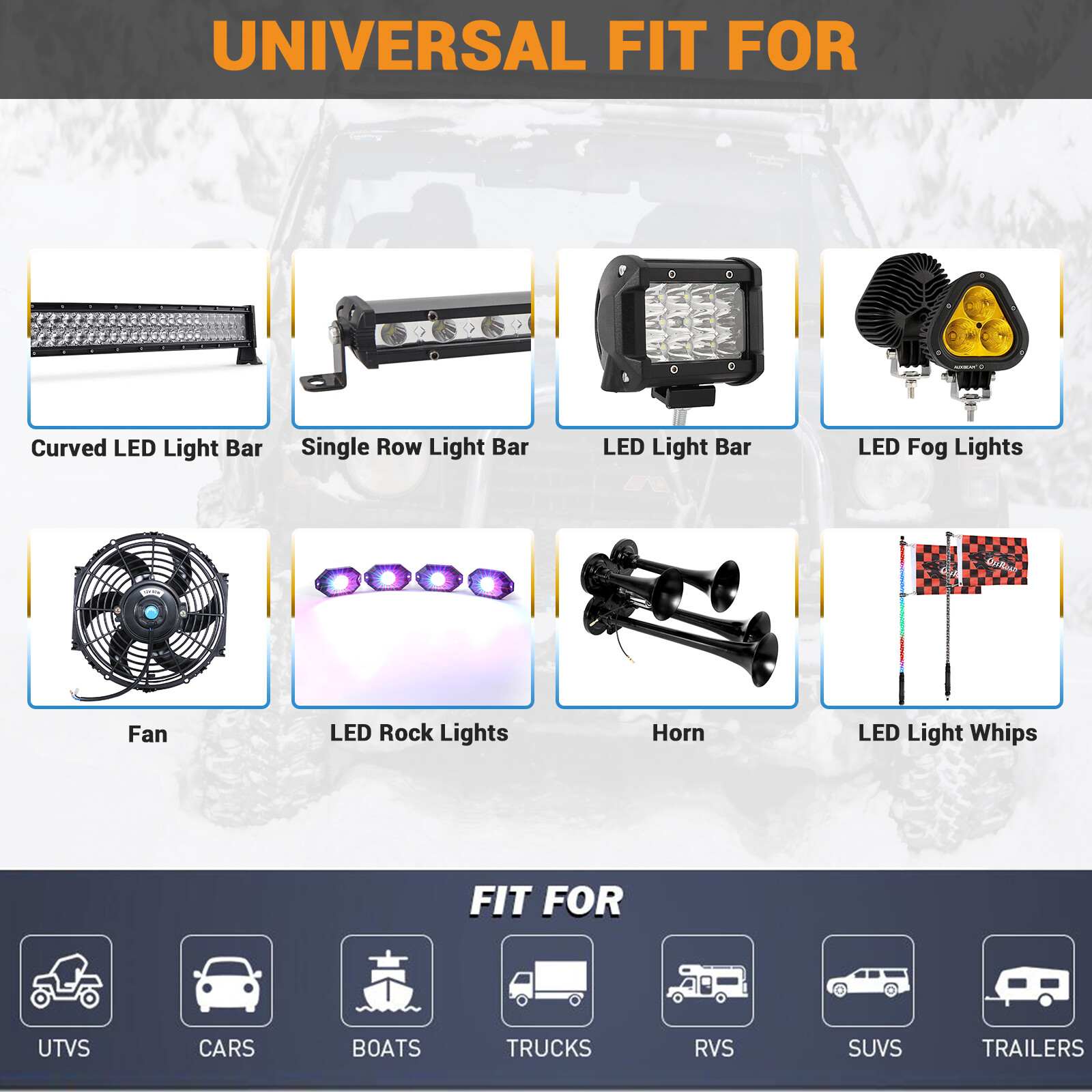 For Can-Am Polaris RZR UTV ATV 6 Gang Control Switch Panel Relay System ...