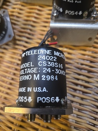 Teledyne Microwave CS38S16 RF Transmission Switch NSN Serno M1408 Used ...