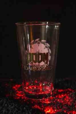 DOOM: The Dark Ages Logo Slayer Shield Saw Pint Glass 16.2 oz Official ...