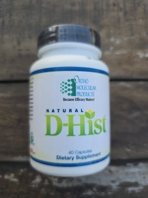Ortho Molecular Products Natural D-Hist 40 Capsules Exp 7/2027 New ...