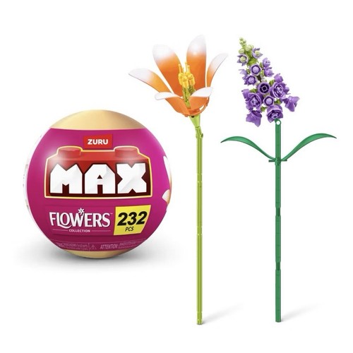 ZURU Max Building Bricks Flowers Collection 232 Pcs Lily And Snapdragon ...