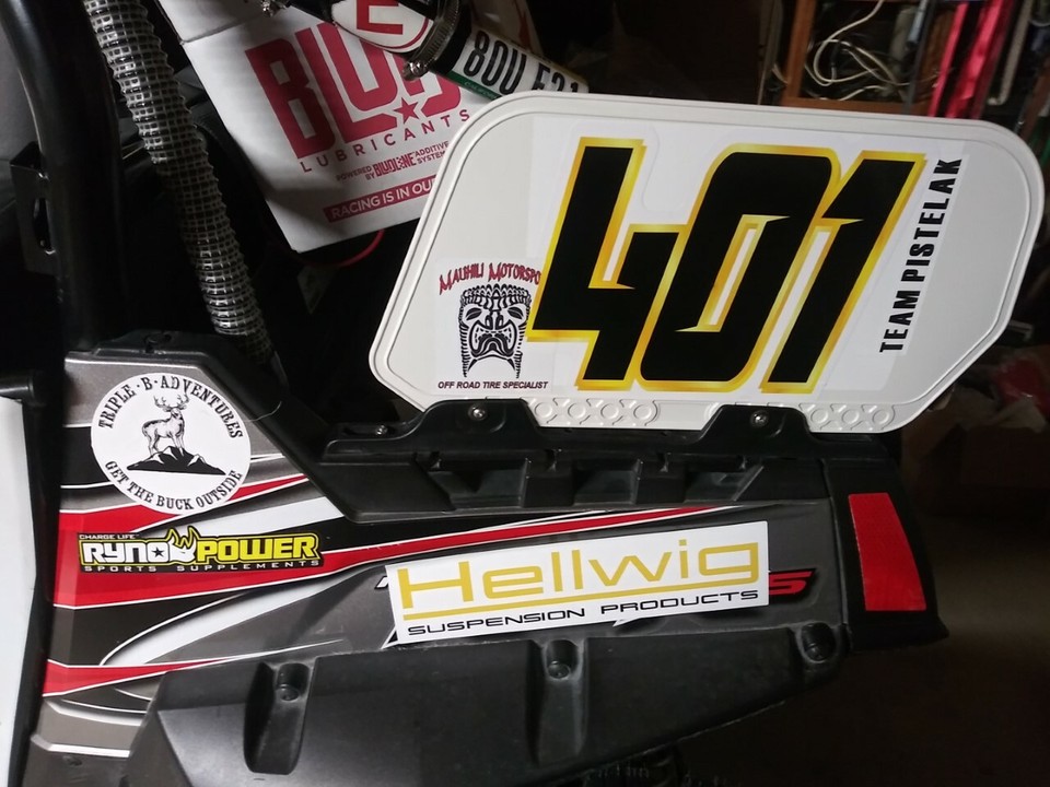 MX Number Plate Decals Sticker 4 COLOR ATV SX BMX Dirt Bike Kart ...