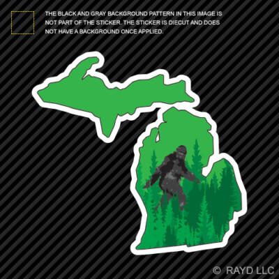 Michigan State Bigfoot Sticker Premium Vinyl big foot sasquatch yeti MI ...
