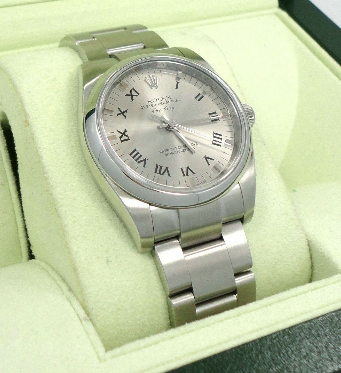 Rolex Air King Oyster Stainless Steel 114200 34mm Automatic Watch Mint ...