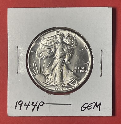 1944 P Walking Liberty Silver Half Dollar, Choice to Gem Uncirculated ...