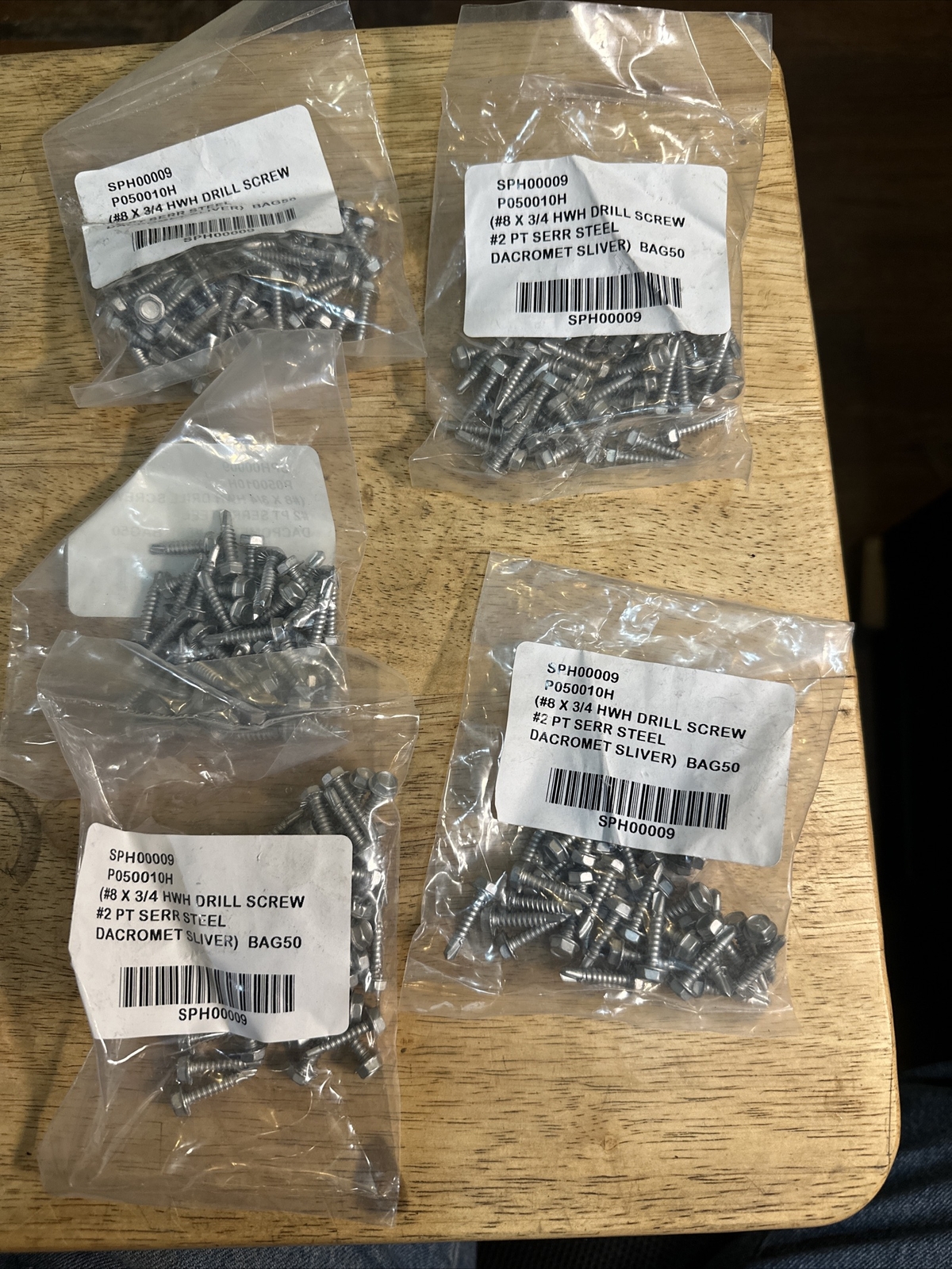 250 Screws #8x3/4 HWH Drill Screw #2 Pt Serr Steel Screw | eBay