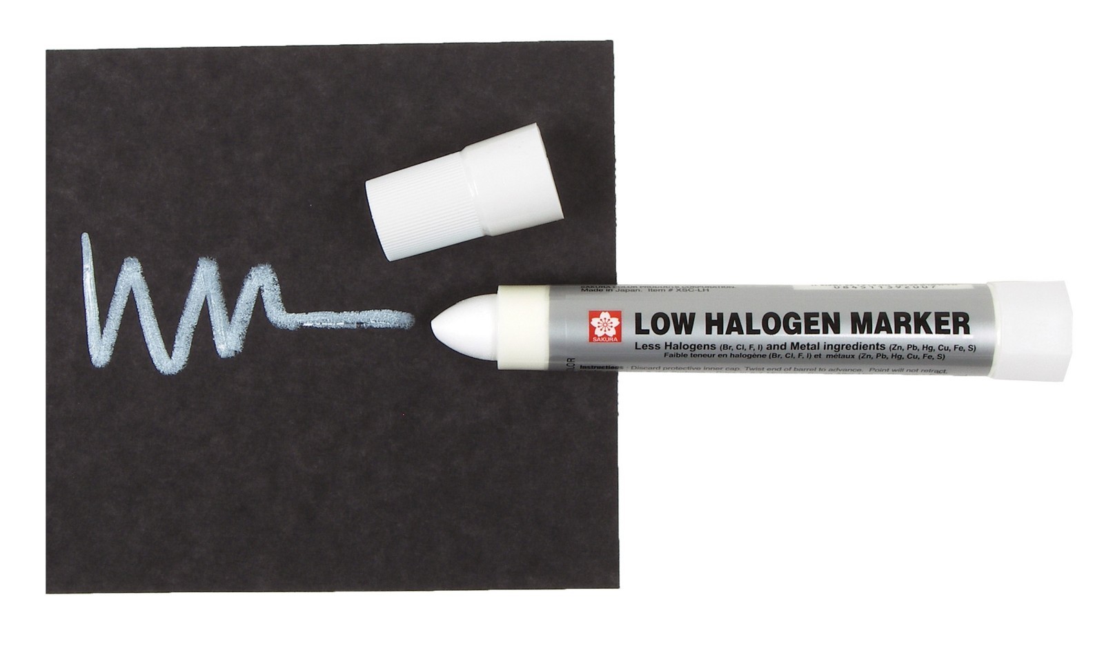 Sakura Solidified Paint Low Halogen Marker, WHITE (Box of 12) XSCLH-50 ...