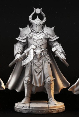 DnD Dark Knight Boss Enemy Mini in 32mm Scale TTRPG | eBay UK