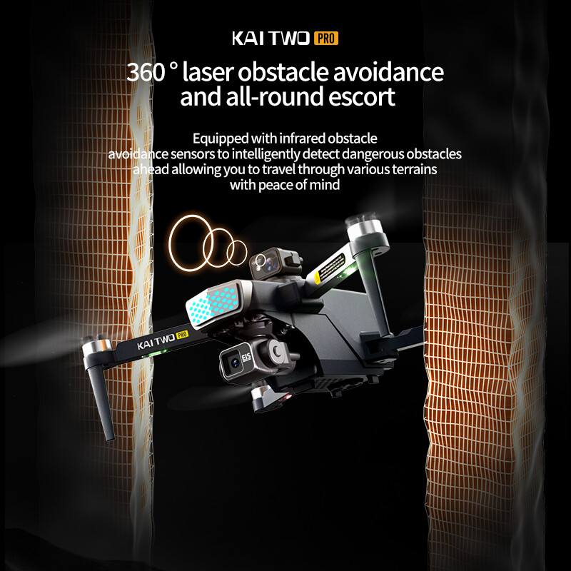 KAI TWO Pro Drone GPS WIFI FPV 4K Dual Camera 360° Obstacle Avoidance 3 Battery | eBay