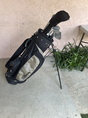 Wilson Fat Shaft Compl Set 3-PW, 1,3,5 Woods, Putter & Stand Bag (13 ...