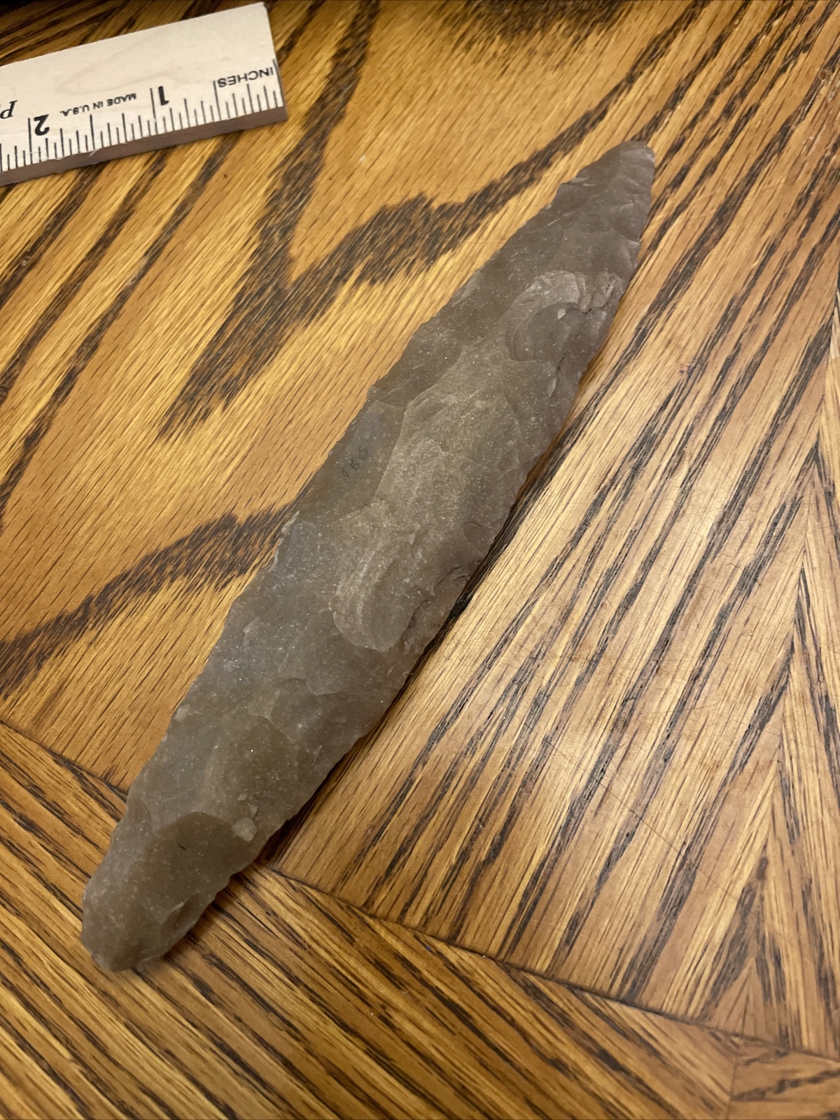 6 1/2 inch Knife Bastrop Texas Translucent flint arrowhead Paleo Lance ...