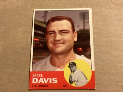 1963 Topps Baseball Card #117 Jacke Davis - Dodgers - EX-NM - Very Lite ...