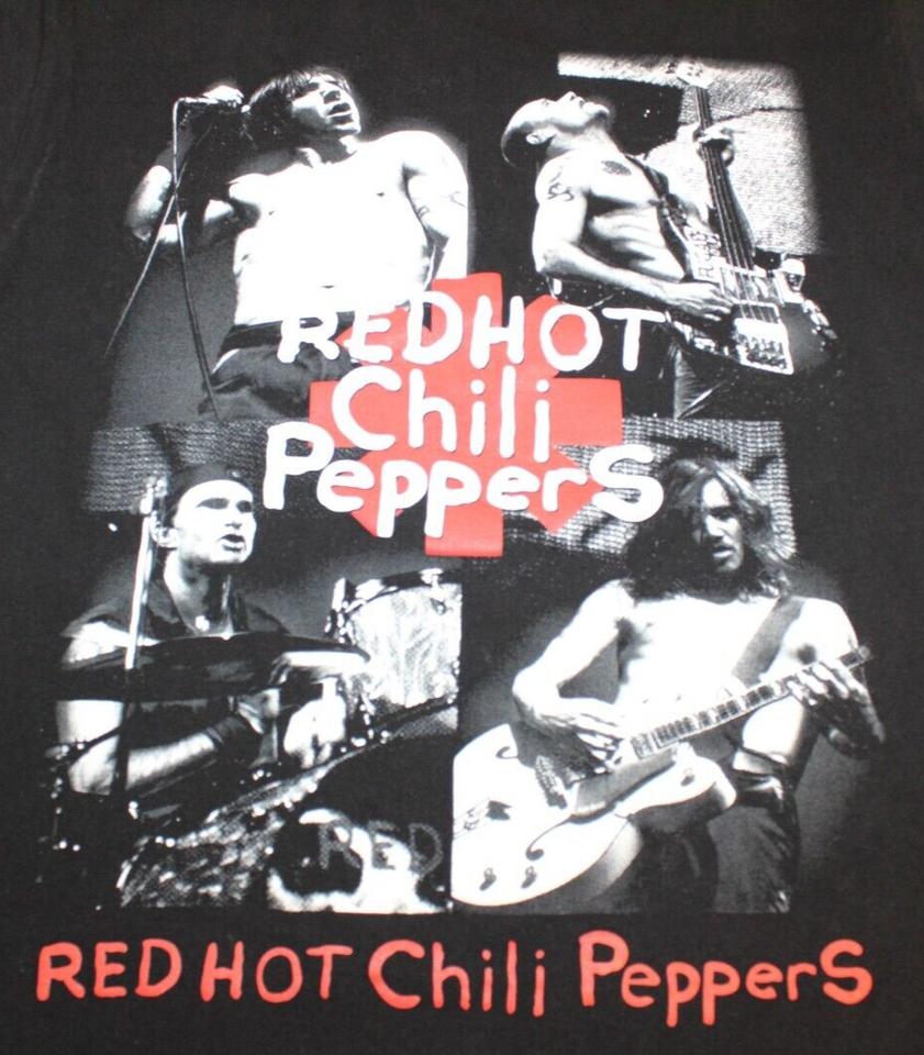 Concert Red Hot Chilli Peppers Shirt Mens M Medium Black Graphic Band ...