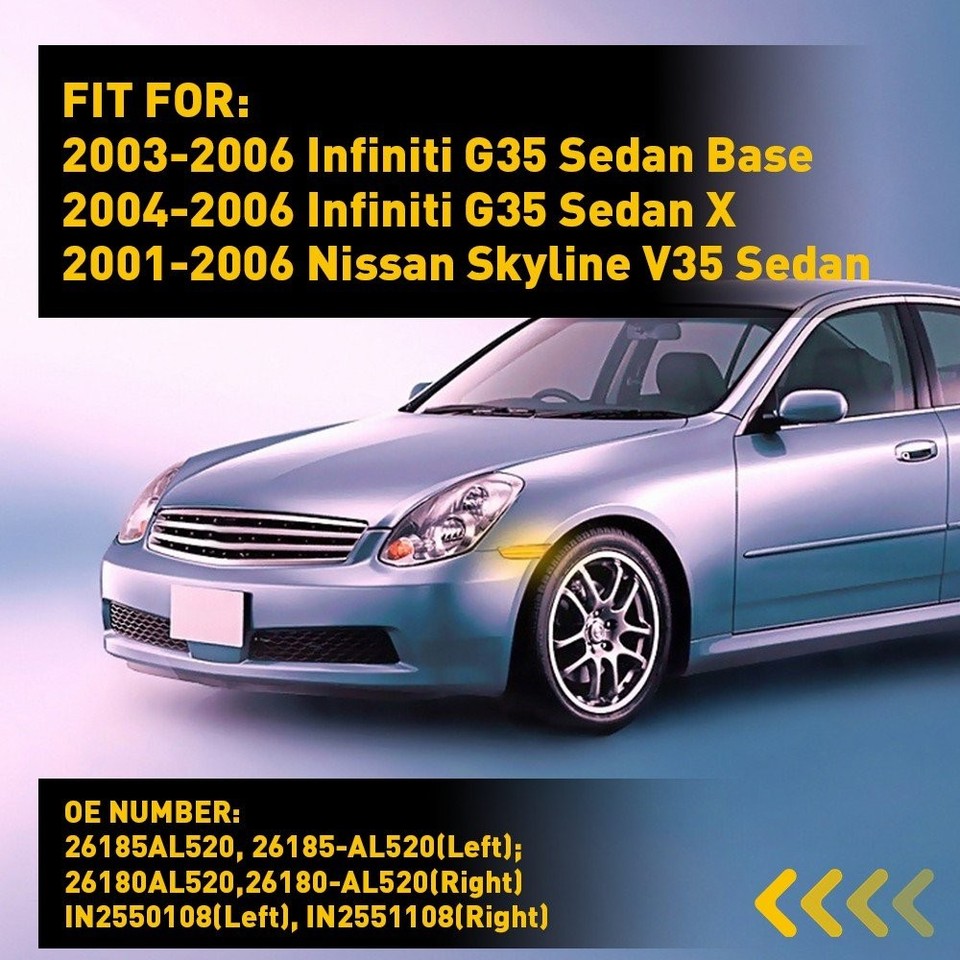 For 45357 Infiniti G35 45297 Nissan Skyline Marker LED Side Dynamic ...