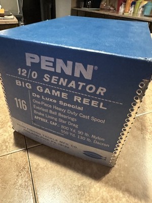 Vintage Penn Senator 12/0 BIG Game Reel With Box 116 | eBay
