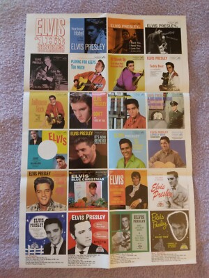 ELVIS PRESLEY SUN&RCA 45s RED VINYL RECORDS COLLECTIBLE POSTER NEAR ...