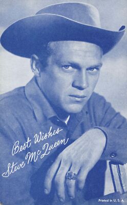 Steve McQueen 1950s HOLLYWOOD & POPULAR COWBOY WESTERN ACTOR STAR near ...