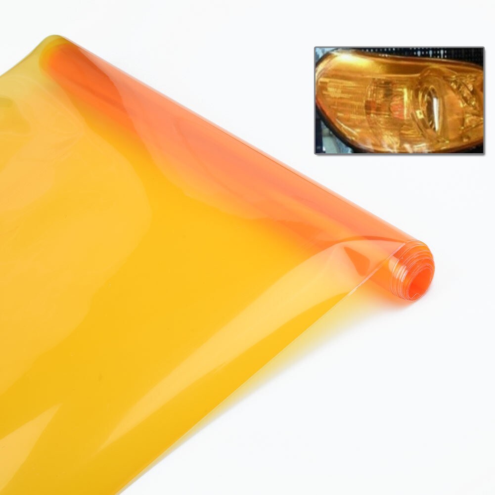 Tail Car light film Decor Amber Orange Tint Headlight Stretchable ...