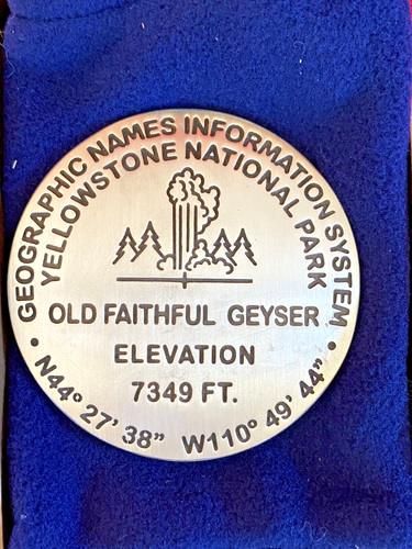 Pewter Yellowstone National Park Old Faithful Geyser Geographic Elev ...